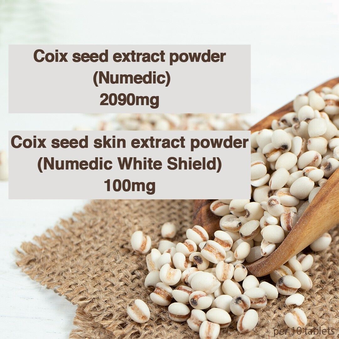 FINE Prime Coix Seed Extract Tablets for Radiant Skin - 250 Tablets (2 ...