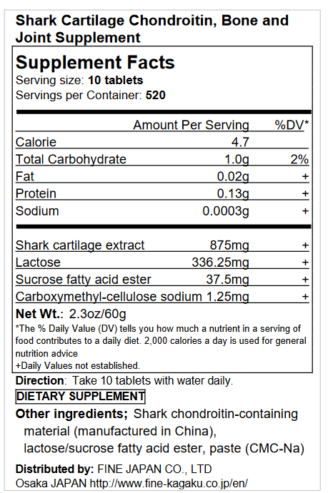 Shark Cartilage Tablets, Sụn Cá Mập, Back Pain, Bone and Joint ...